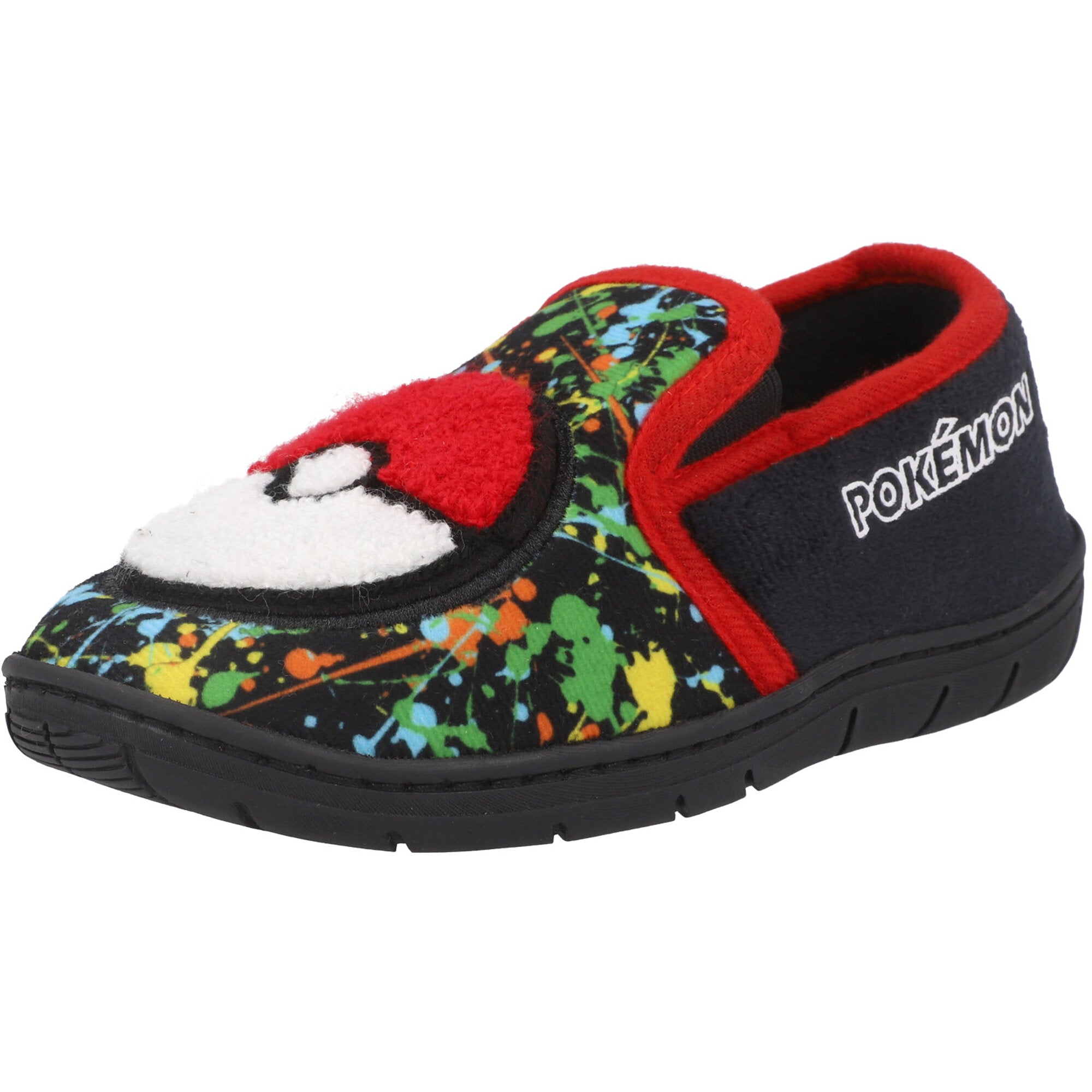 Pokemon Grayson Pokeball Boucle Black Kids Slippers – Awesome Shoes